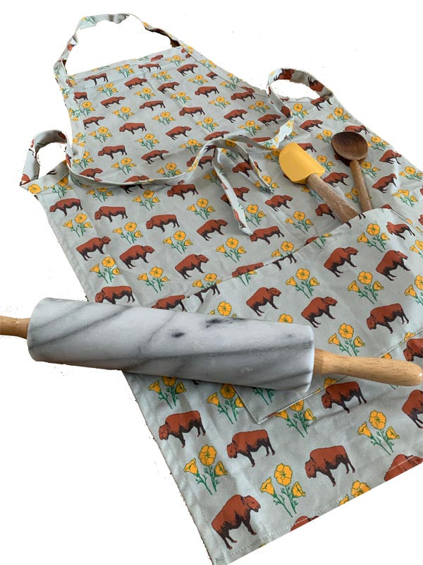 San Francisco Clothes | Buffalo Poppy Cotton Apron